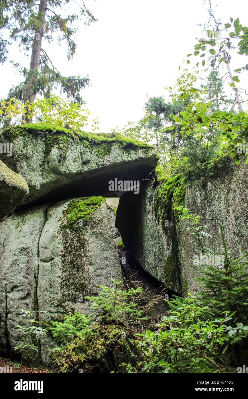 germany,bavaria,fichtelgebirge,wunsiedel,luisenburg rock labyrinth ...