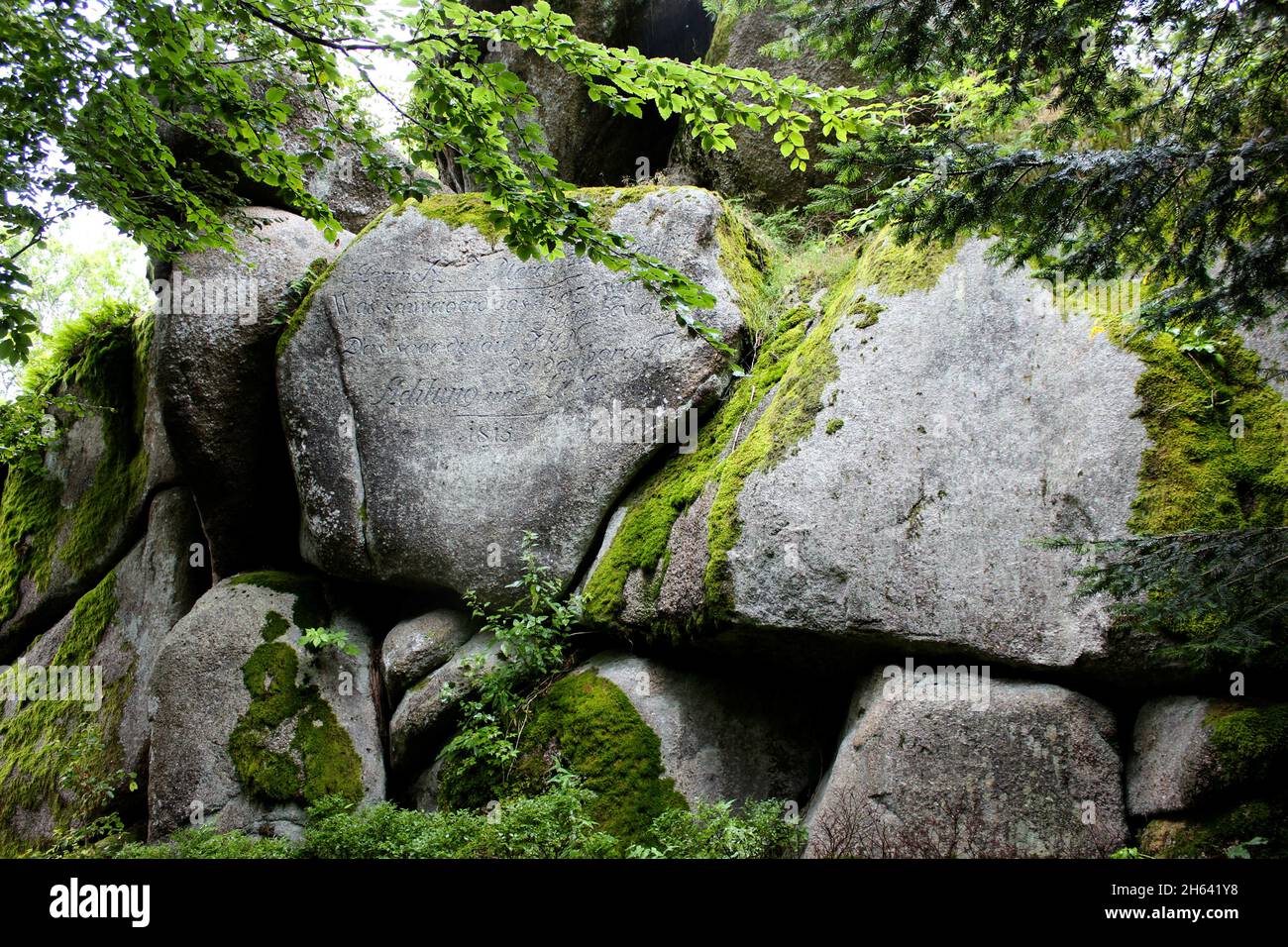 germany,bavaria,fichtelgebirge,wunsiedel,luisenburg rock labyrinth ...