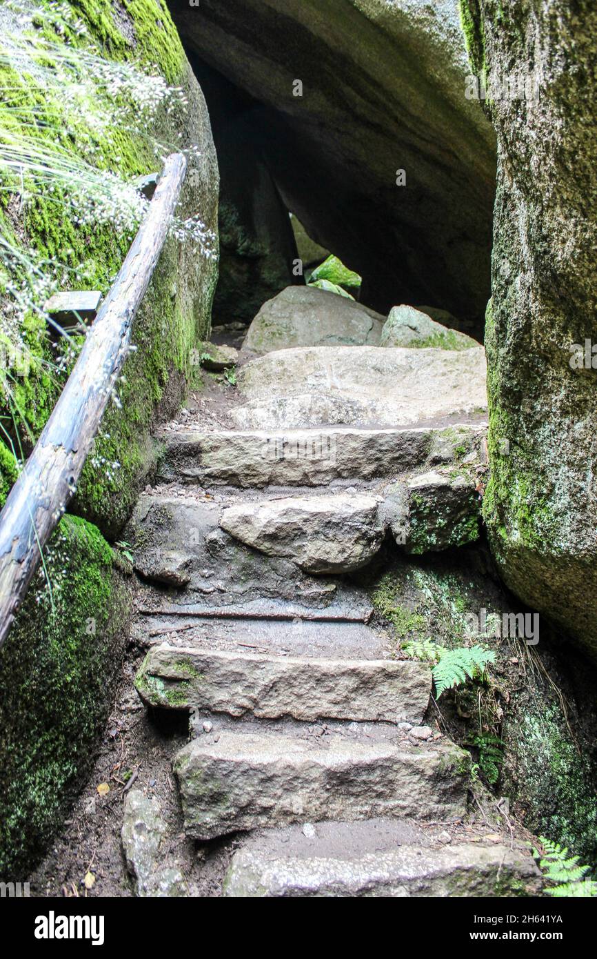 germany,bavaria,fichtelgebirge,wunsiedel,luisenburg rock labyrinth ...