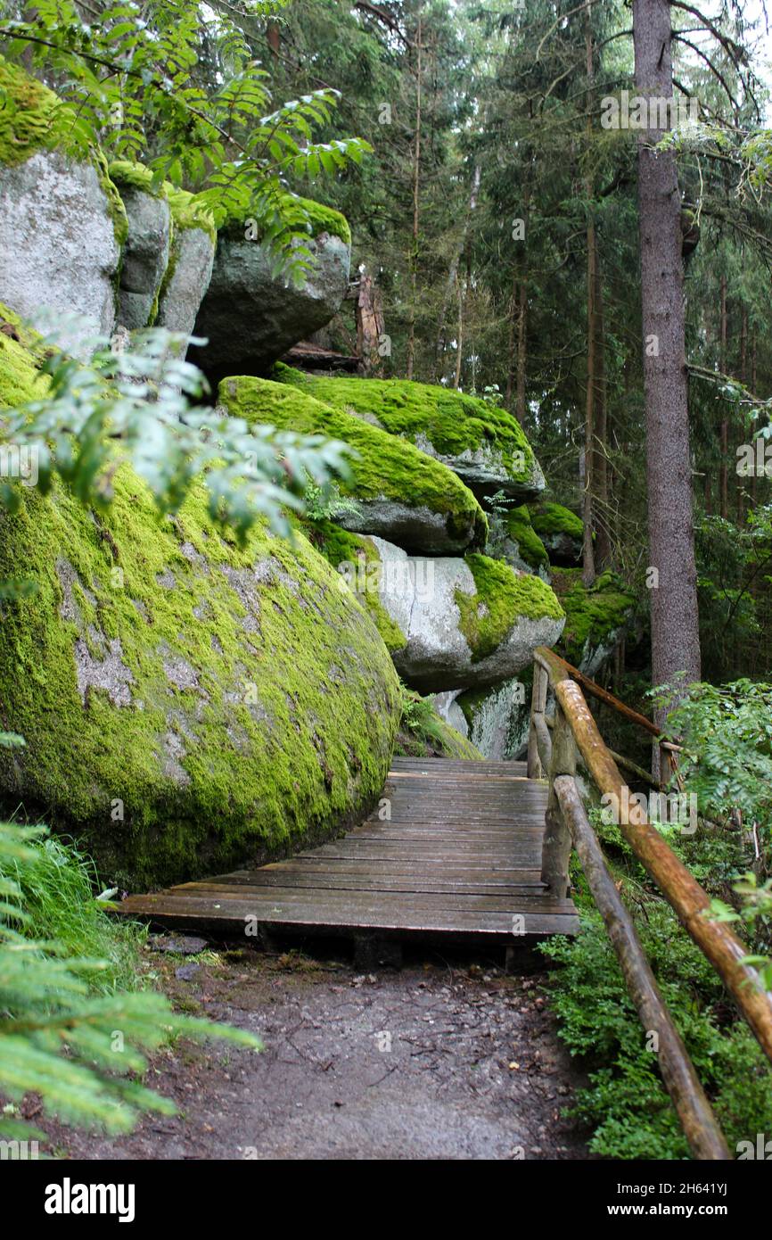 germany,bavaria,fichtelgebirge,wunsiedel,luisenburg rock labyrinth ...
