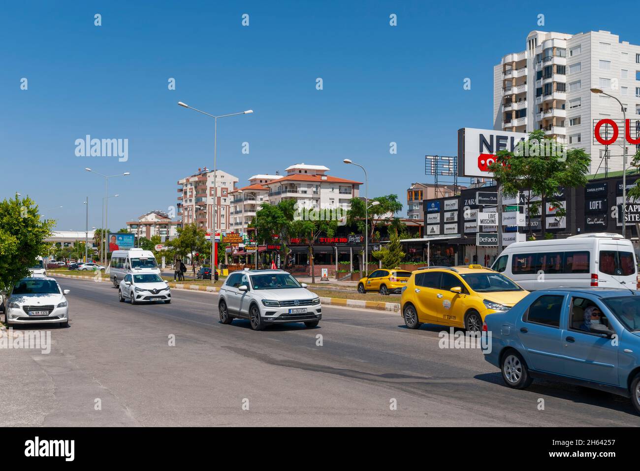 busy main street in lara,antalya,turkey Stock Photo - Alamy