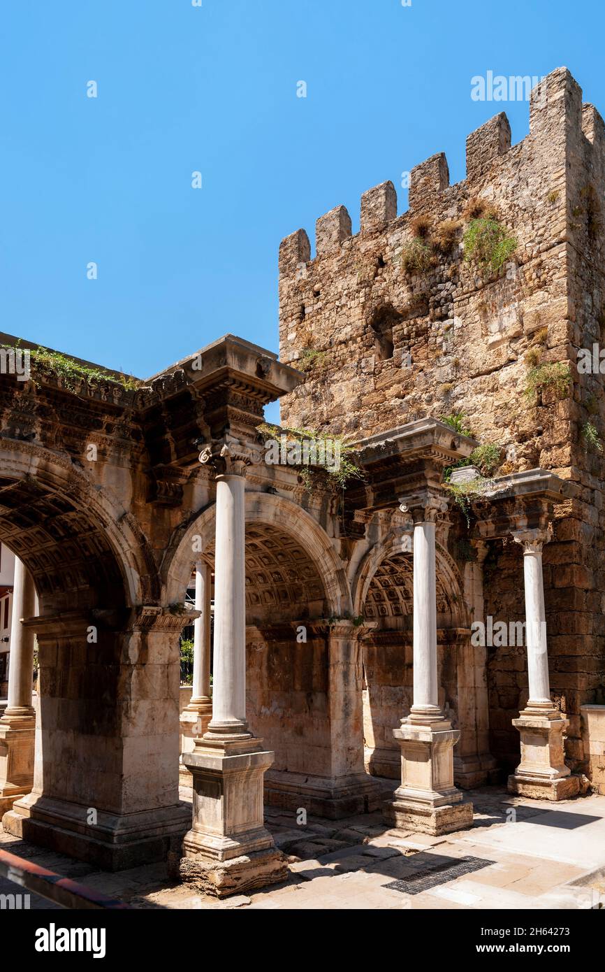 hadrian's gate in downtown antalya,turkey Stock Photo - Alamy