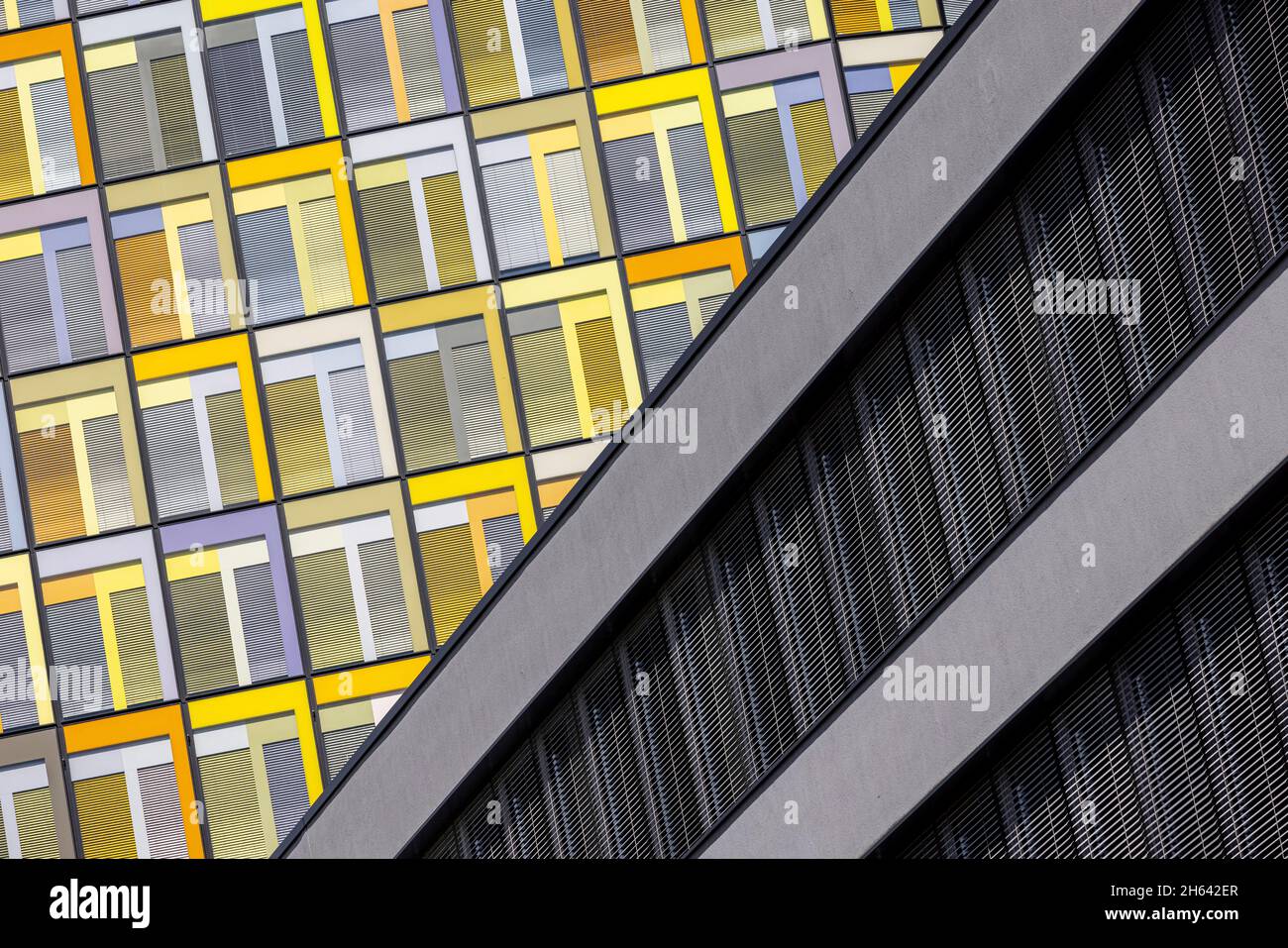 abstract architecture - adac building in munich Stock Photo - Alamy