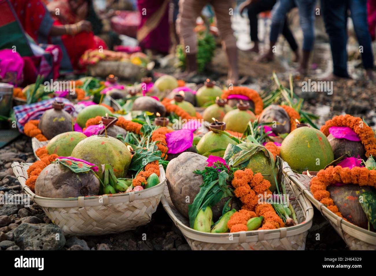 November 10, 2021, Jamshedpur, Jharkhand, India: Chhath puja ...