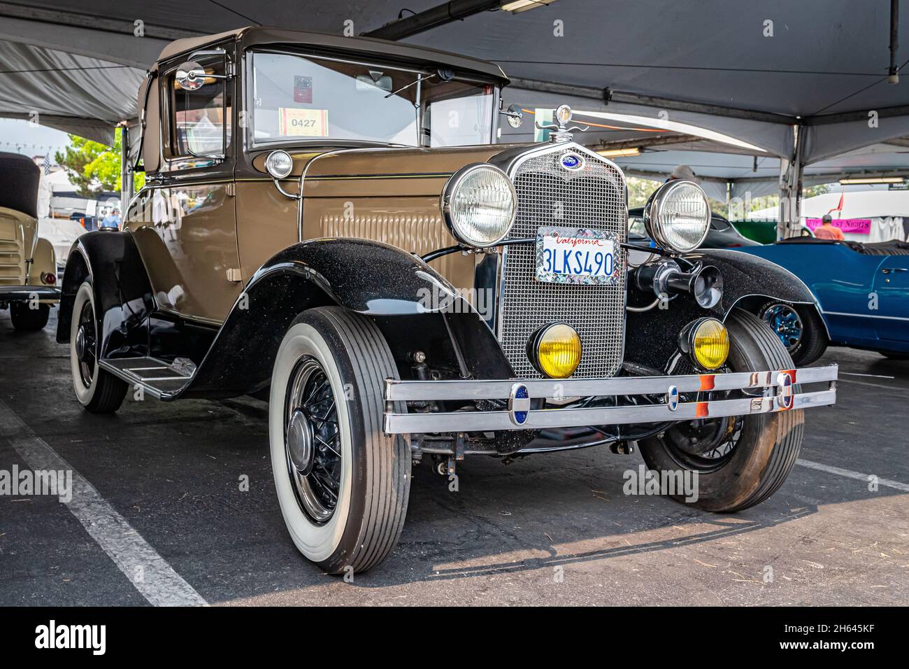 Reno, NV - August 6, 2021: 1930 Ford Model A Cabriolet at a local car ...