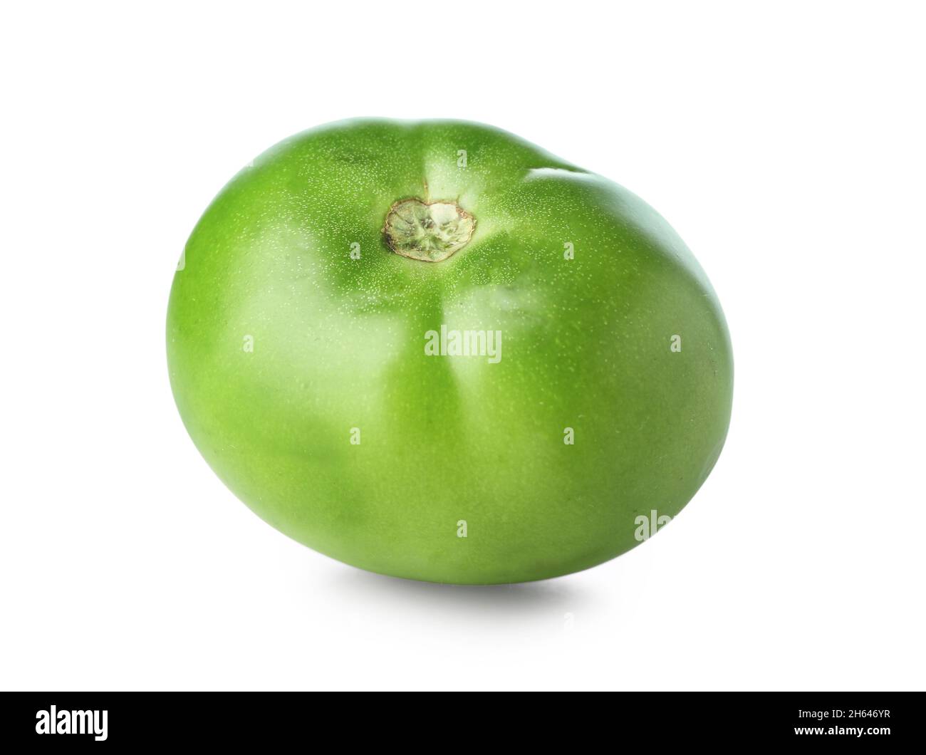 Fresh green tomato on white background Stock Photo - Alamy