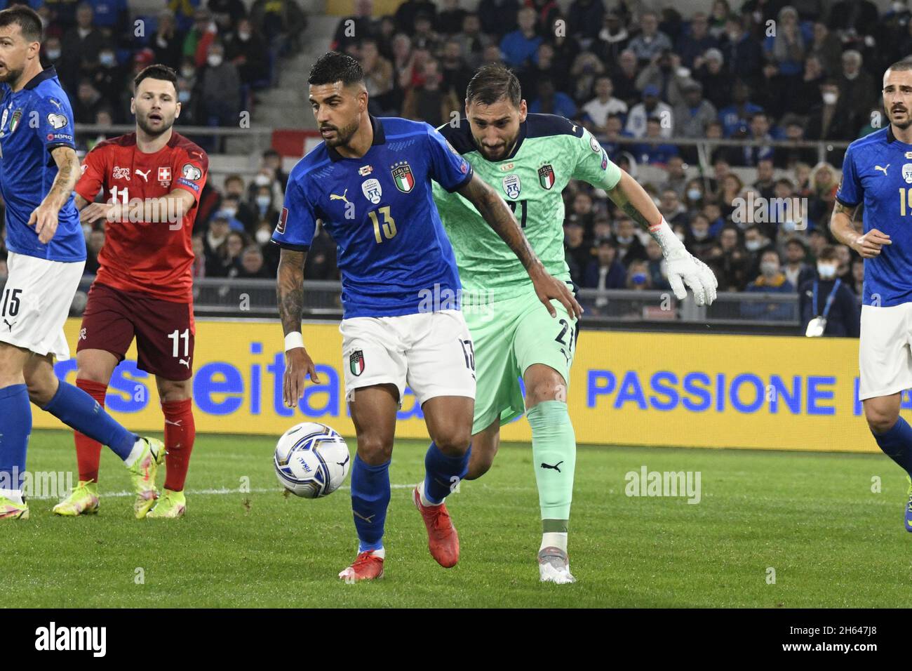 Rome, Italy. 12th Nov, 2021. Emerson Palmieri (Italy)Gianluigi ...