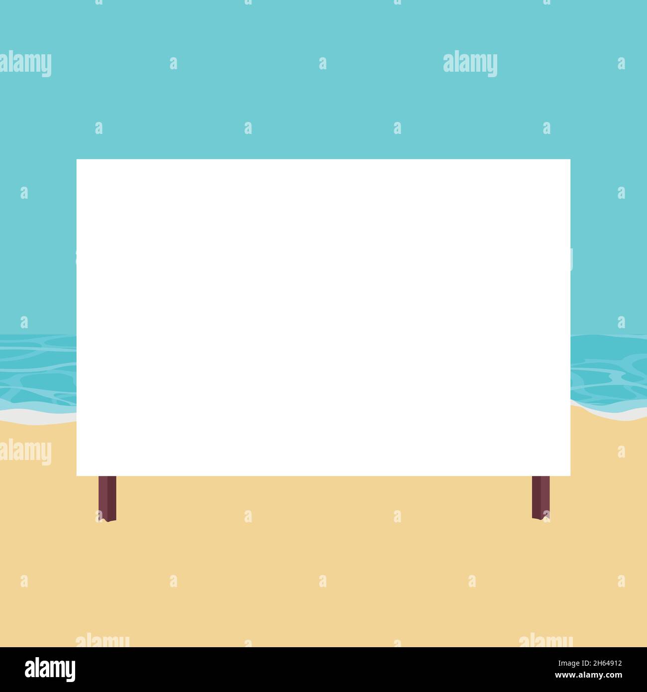 Beach business card Stock Vector Images - Alamy