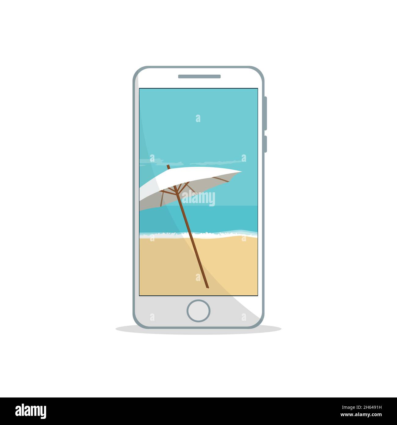 Cell phone design with summer wallpaper Stock Vector Image & Art - Alamy