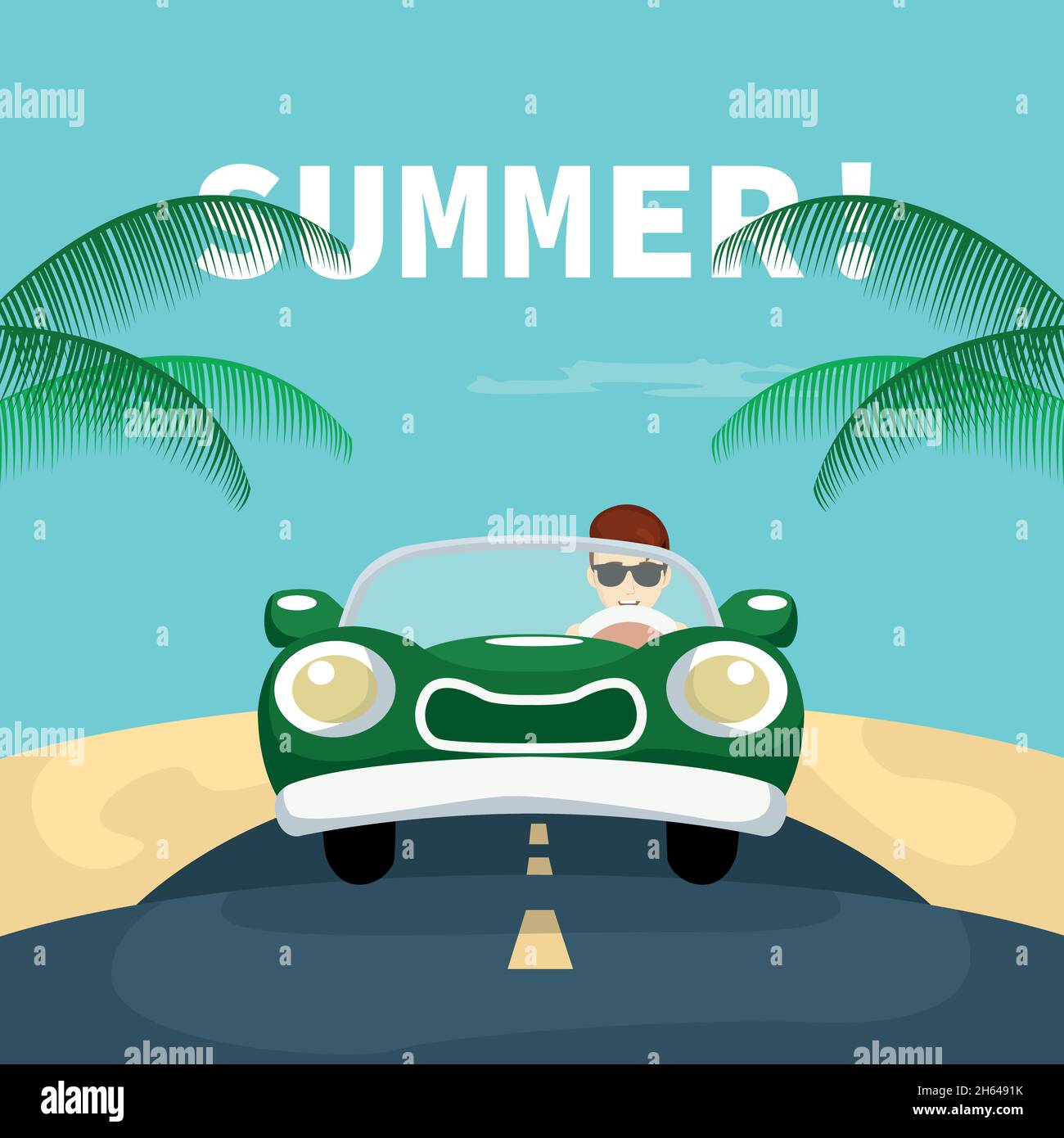 Vacation car Stock Vector Images - Alamy