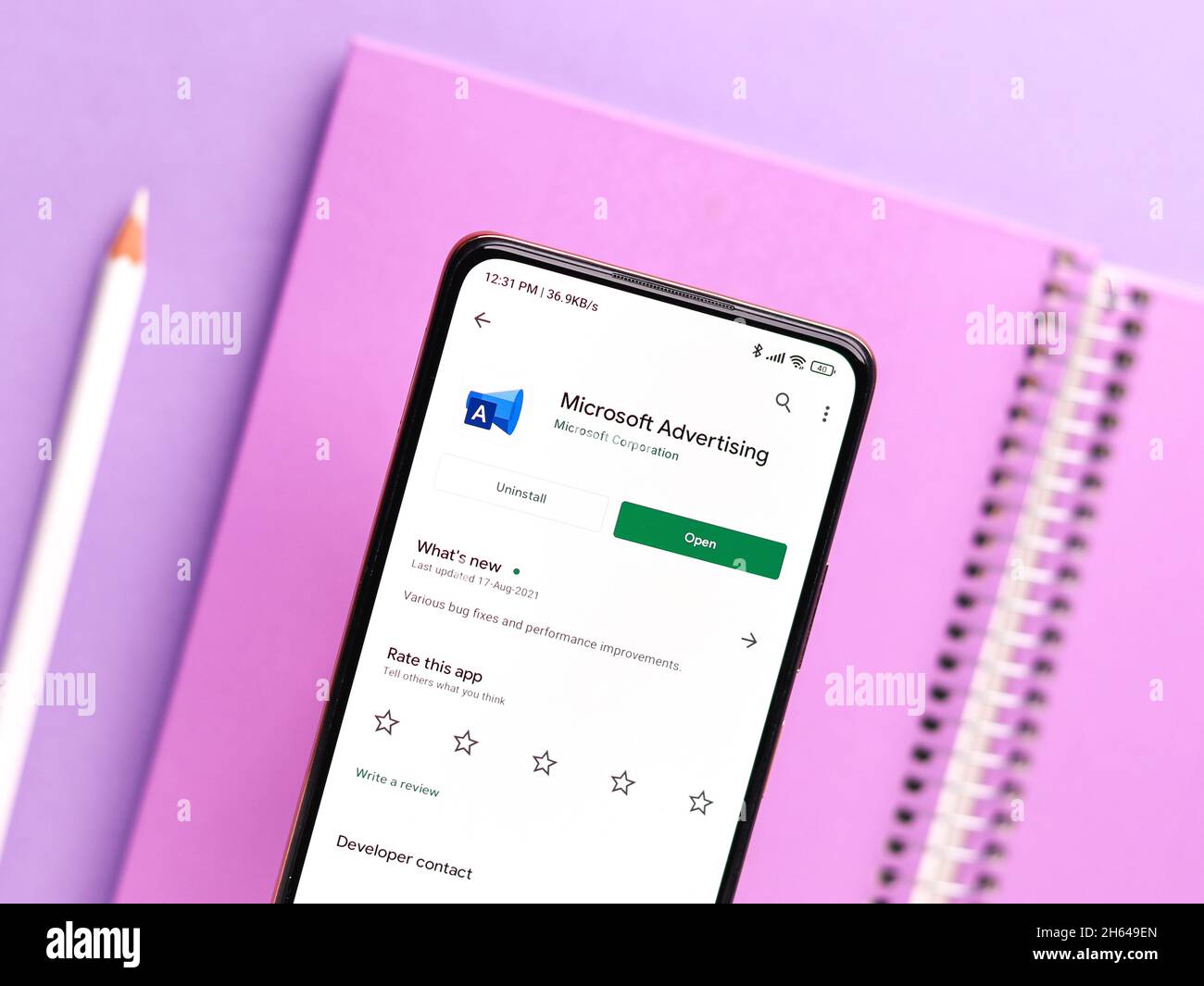 West Bangal, India - November 11, 2021 : Microsoft Advertising logo on ...