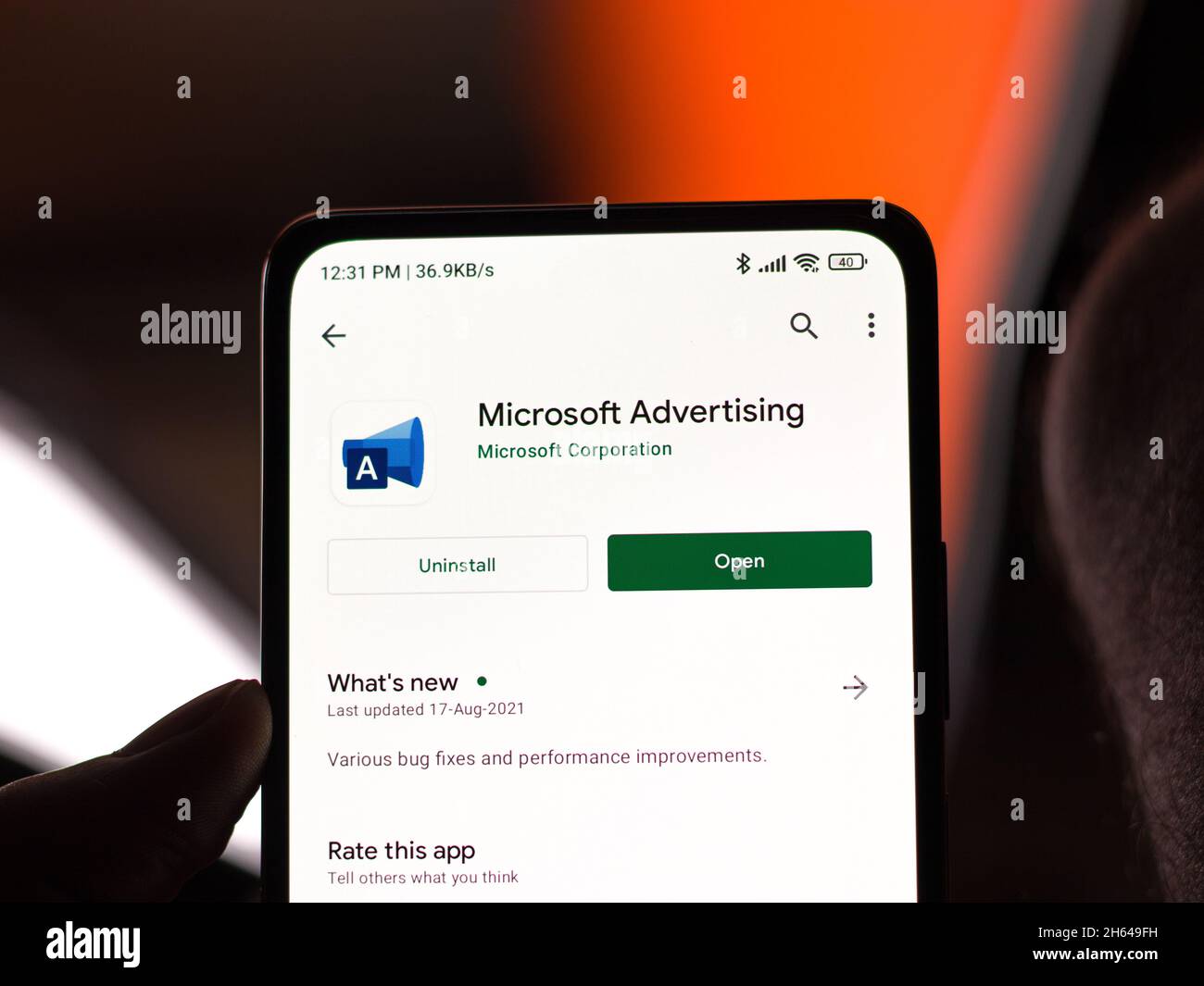 West Bangal, India - November 11, 2021 : Microsoft Advertising logo on ...