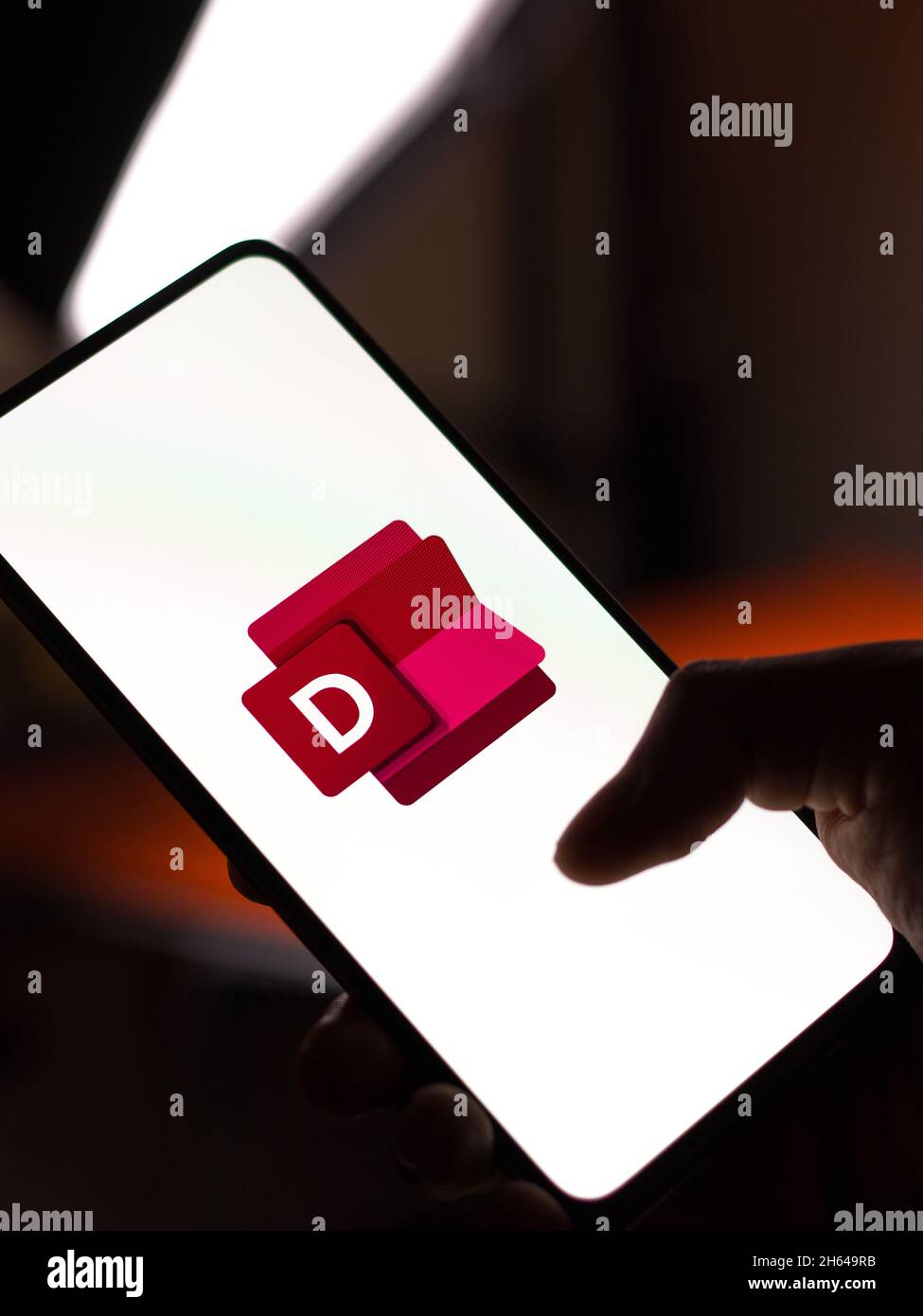 West Bangal, India - November 11, 2021 : Microsoft delve logo on phone ...