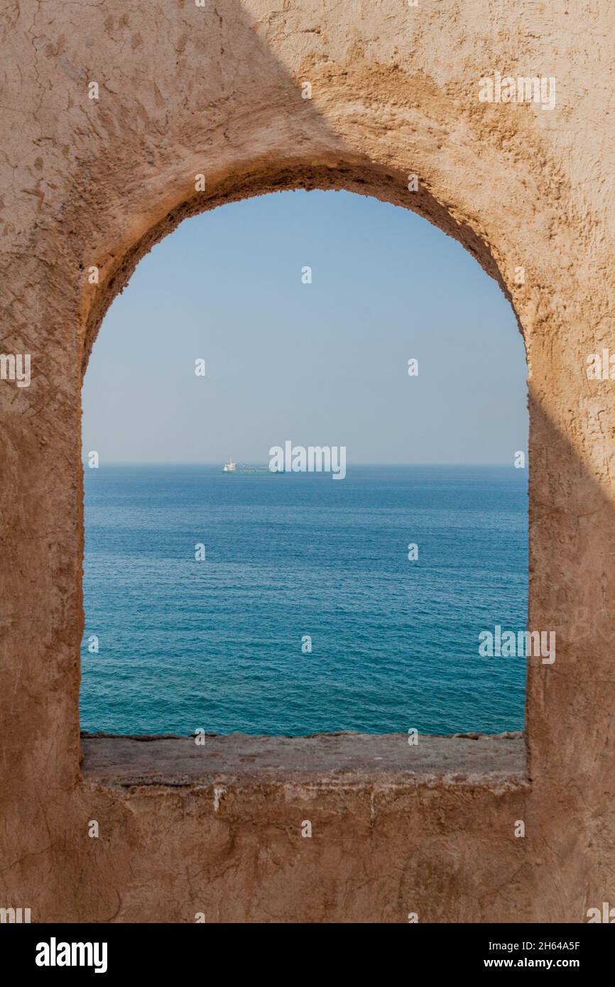View from a portuguese watchtower in Muscat, Oman Stock Photo - Alamy