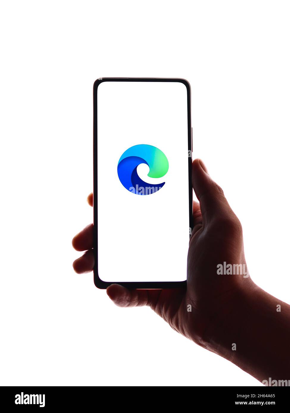 West Bangal, India - November 11, 2021 : Microsoft Edge logo on phone ...