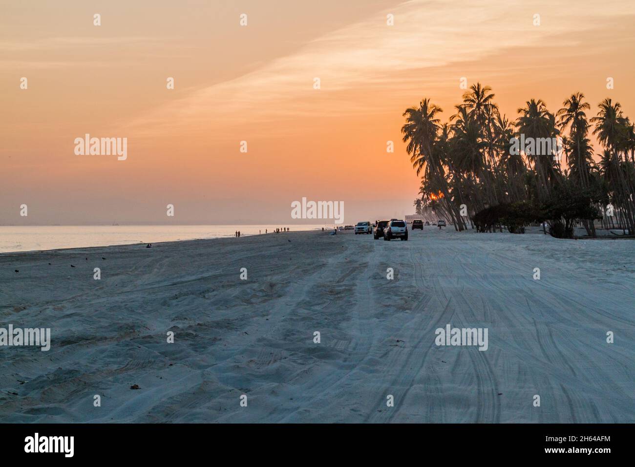 Sunset at the beach in Salalah, Oman Stock Photo - Alamy