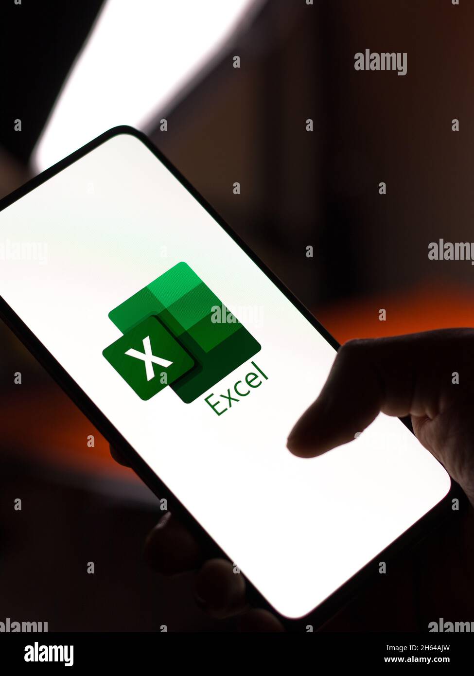 Assam, india - September 6, 2020 : Microsoft excel logo on phone screen ...