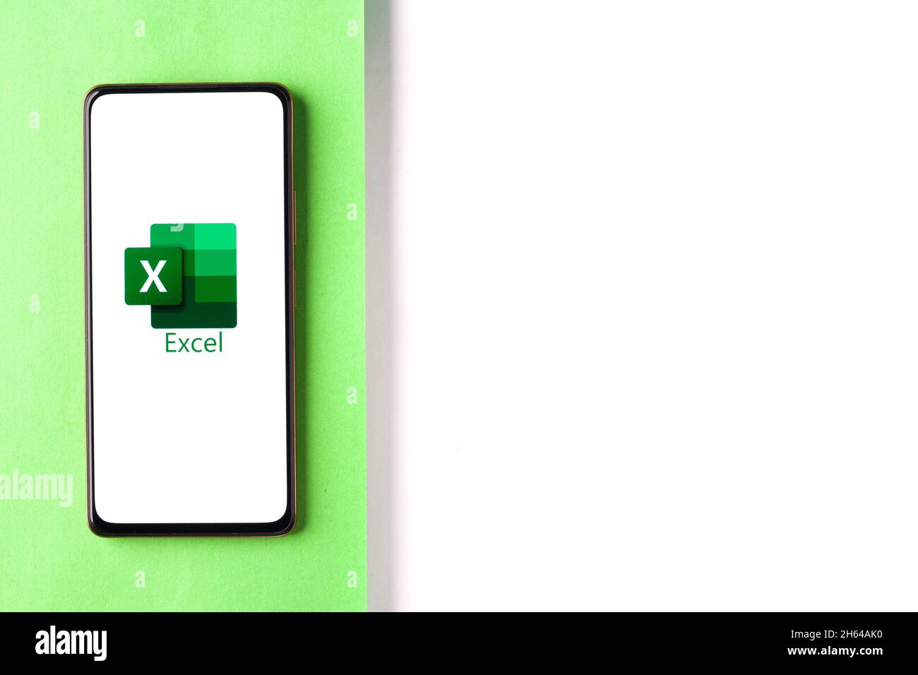 Assam, india - September 6, 2020 : Microsoft excel logo on phone screen ...