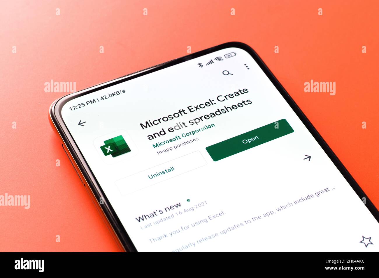 Assam, india - September 6, 2020 : Microsoft excel logo on phone screen ...