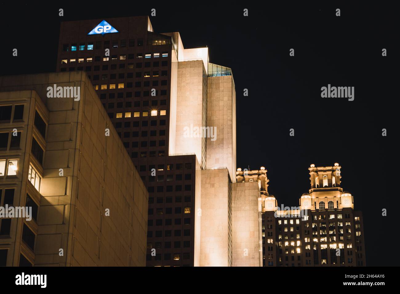 City Skyline at Night Stock Photo - Alamy