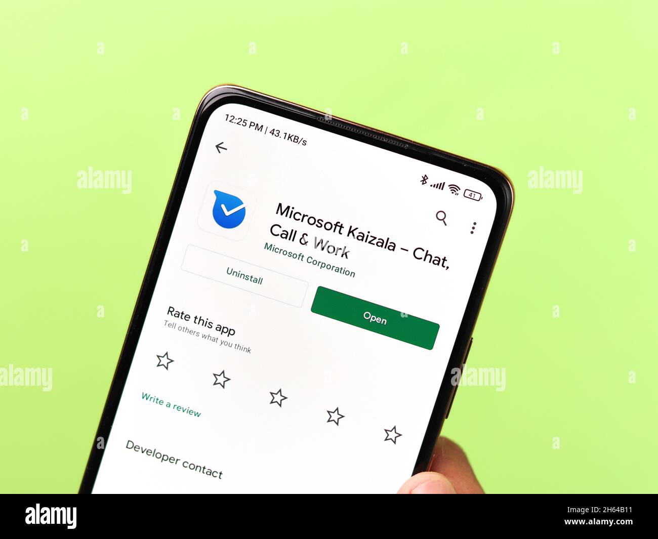 Assam, india - April 10, 2021 : Microsoft Kaizala logo on phone screen ...