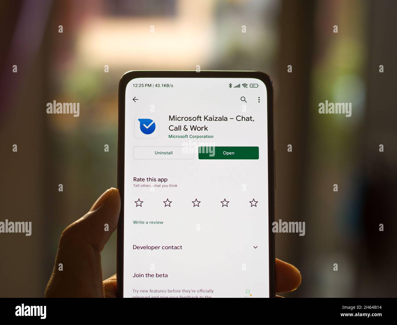 Assam, india - April 10, 2021 : Microsoft Kaizala logo on phone screen ...