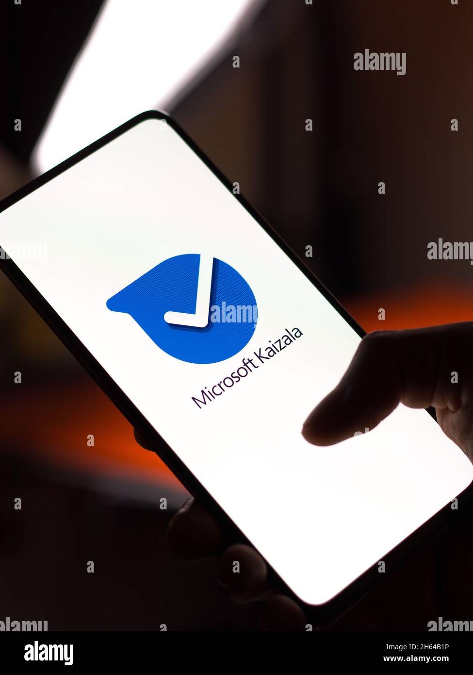 Assam, india - April 10, 2021 : Microsoft Kaizala logo on phone screen ...