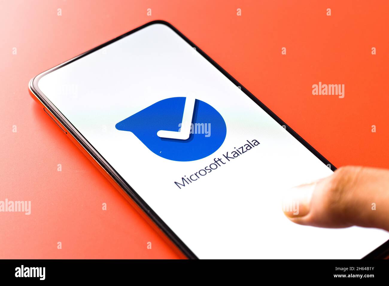 Assam, india - April 10, 2021 : Microsoft Kaizala logo on phone screen ...