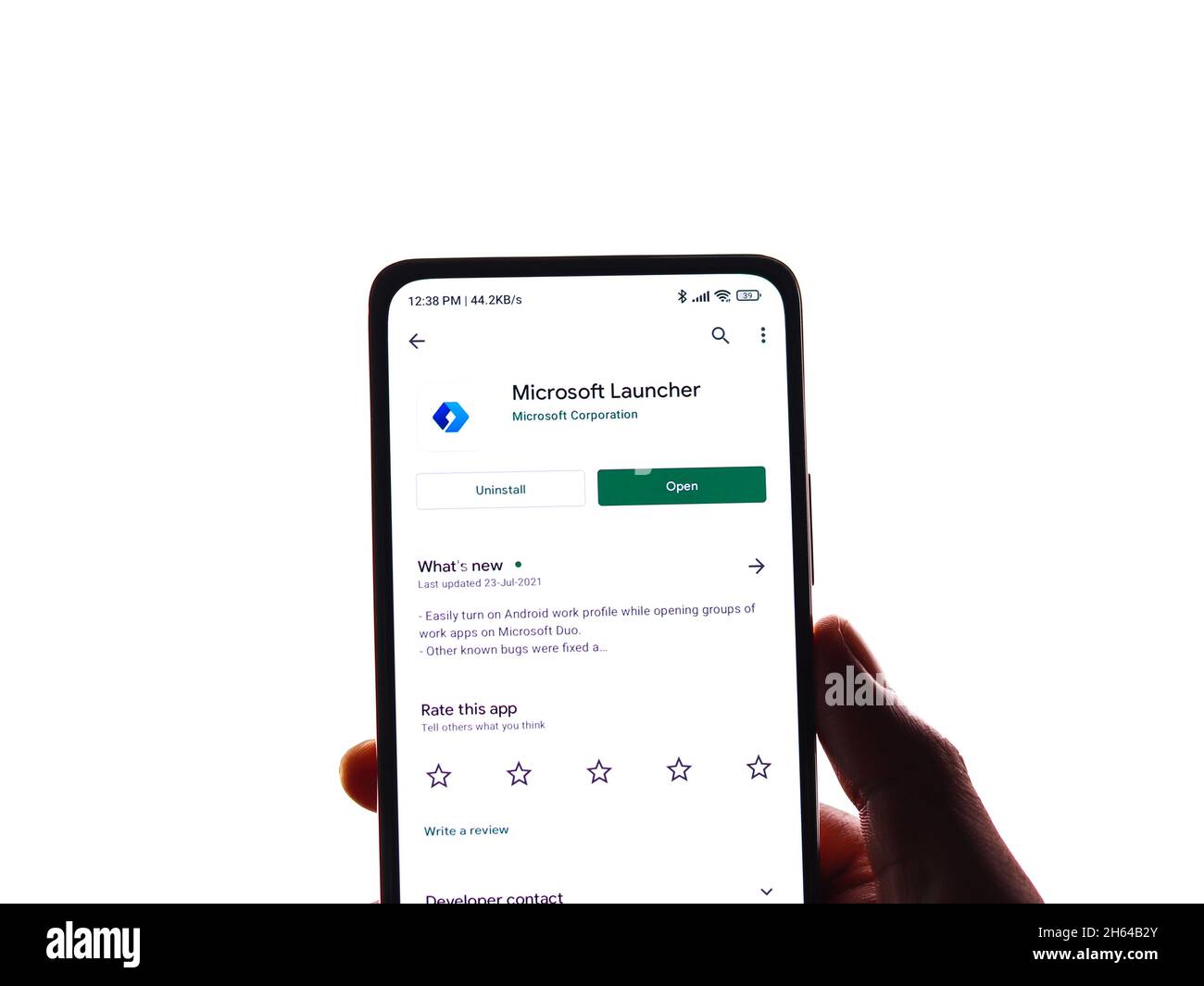 Assam, india - January 31, 2021 : Microsoft Launcher logo on phone ...