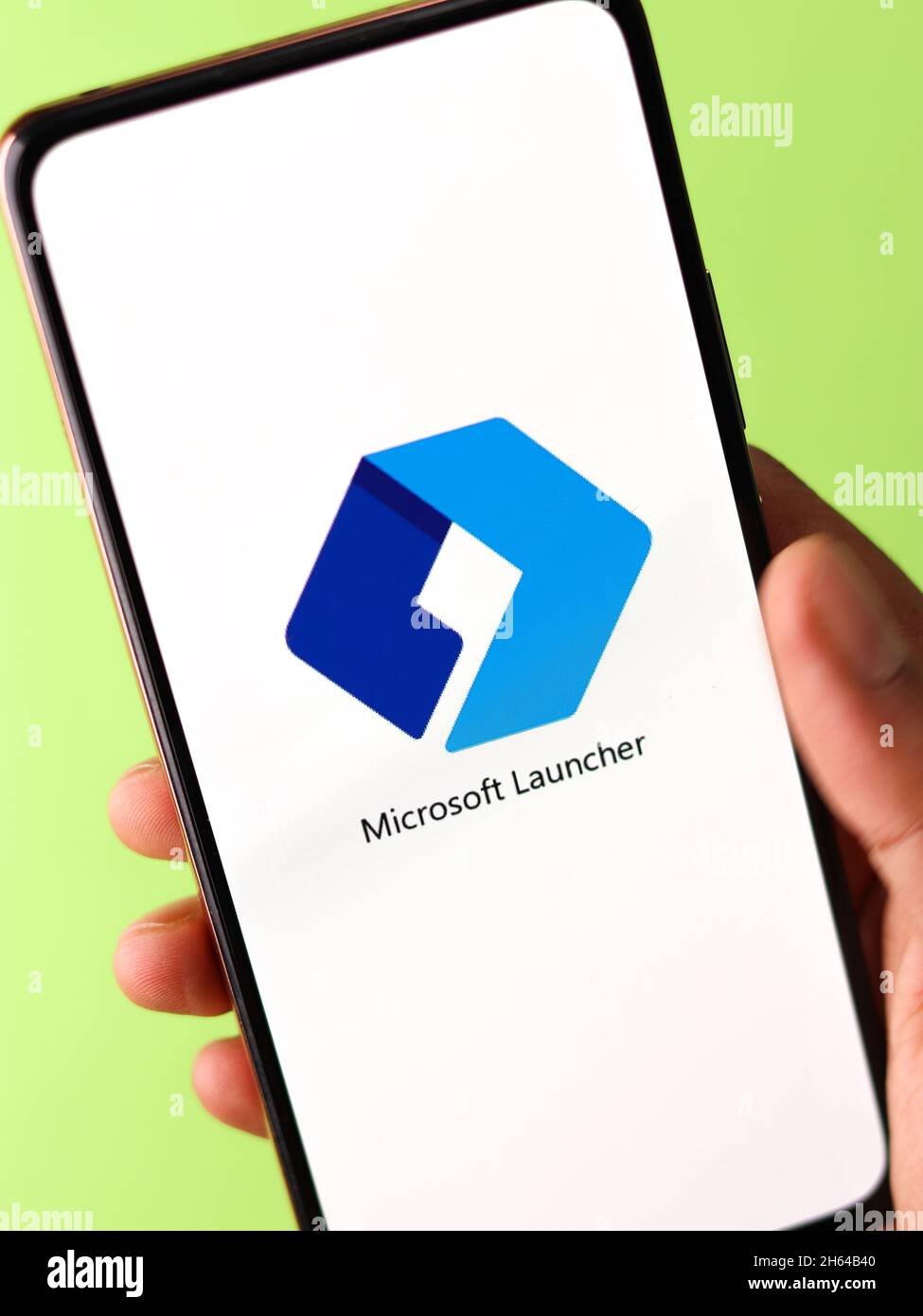 Assam, india - January 31, 2021 : Microsoft Launcher logo on phone ...