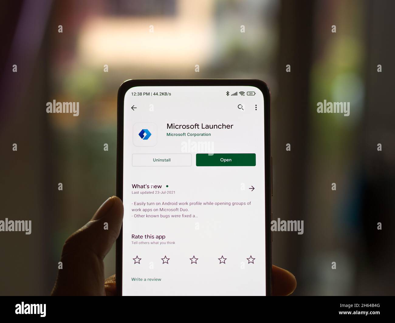 Assam, india - January 31, 2021 : Microsoft Launcher logo on phone ...