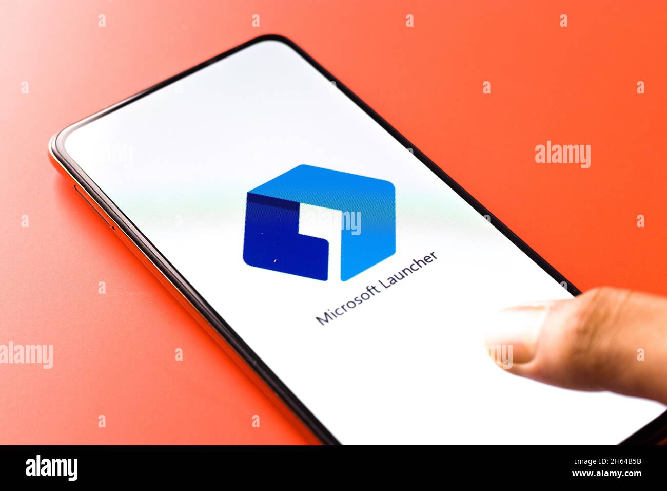 Assam, india - January 31, 2021 : Microsoft Launcher logo on phone ...