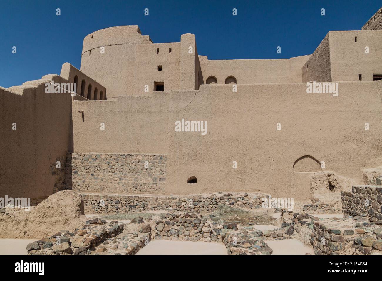 Walls of Bahla Fort, Oman Stock Photo - Alamy