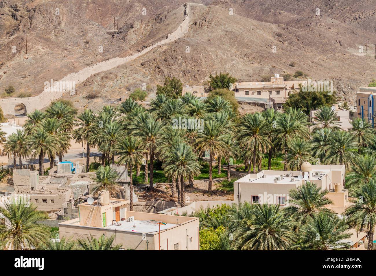 Aerial view of Bahla town, Oman Stock Photo - Alamy