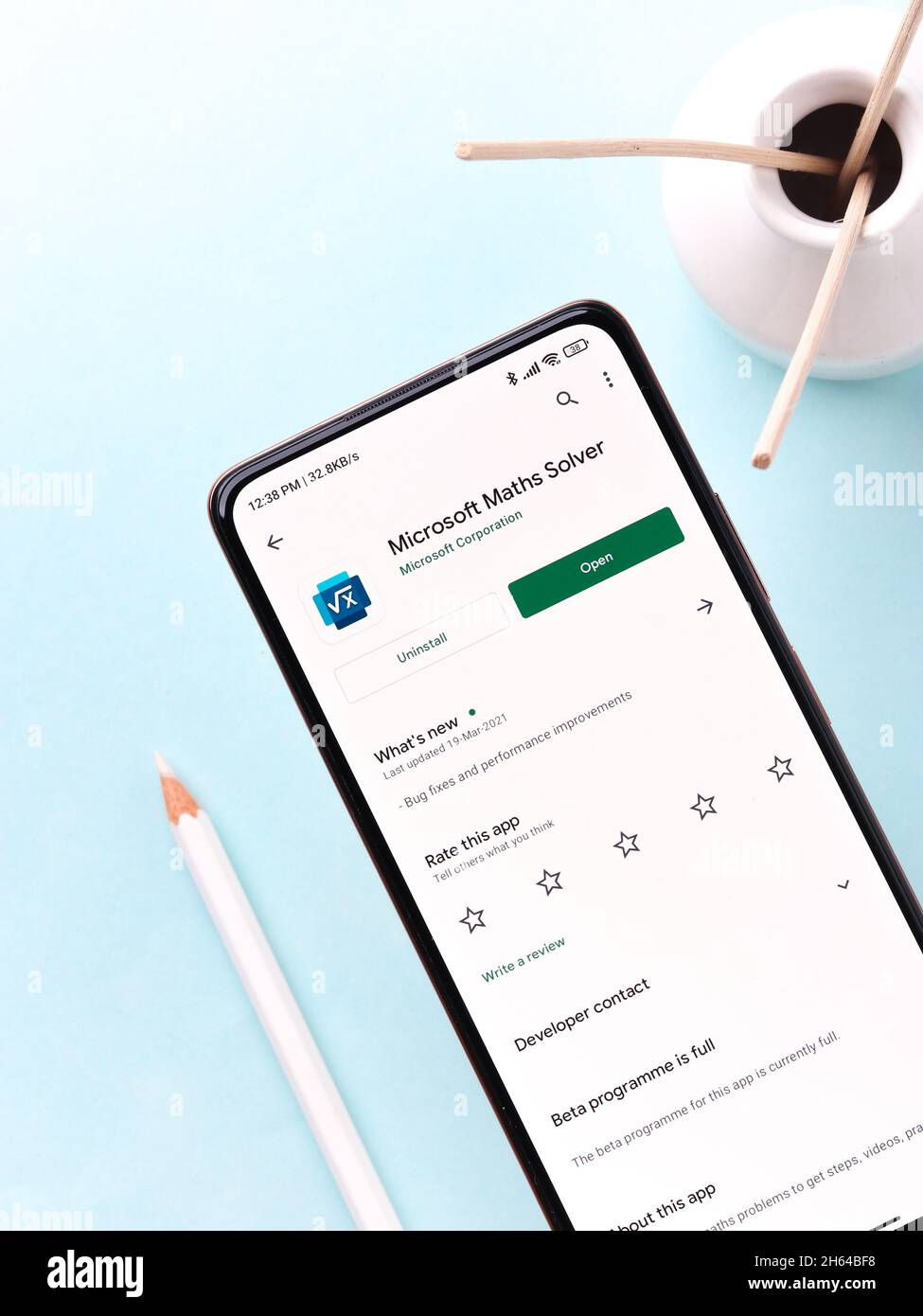 West Bangal, India - November 11, 2021 : Microsoft Math Solver logo on ...