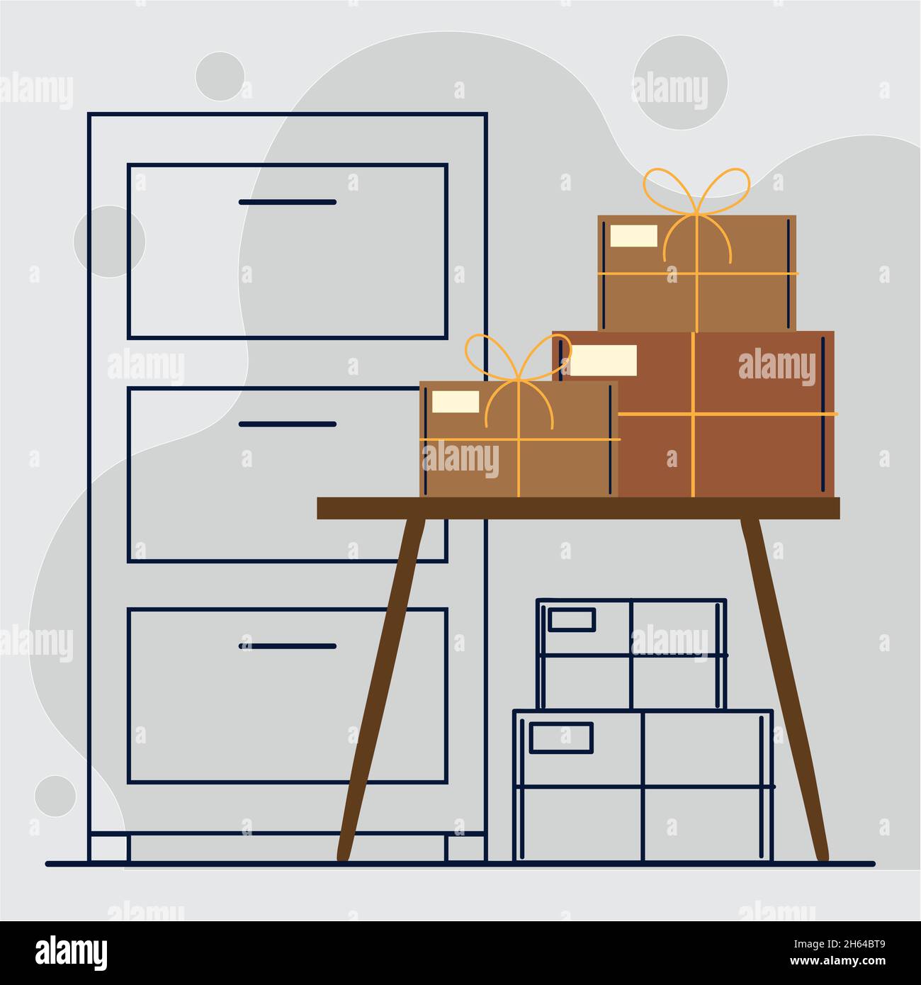 Stacked wooden boxes Stock Vector Images - Alamy