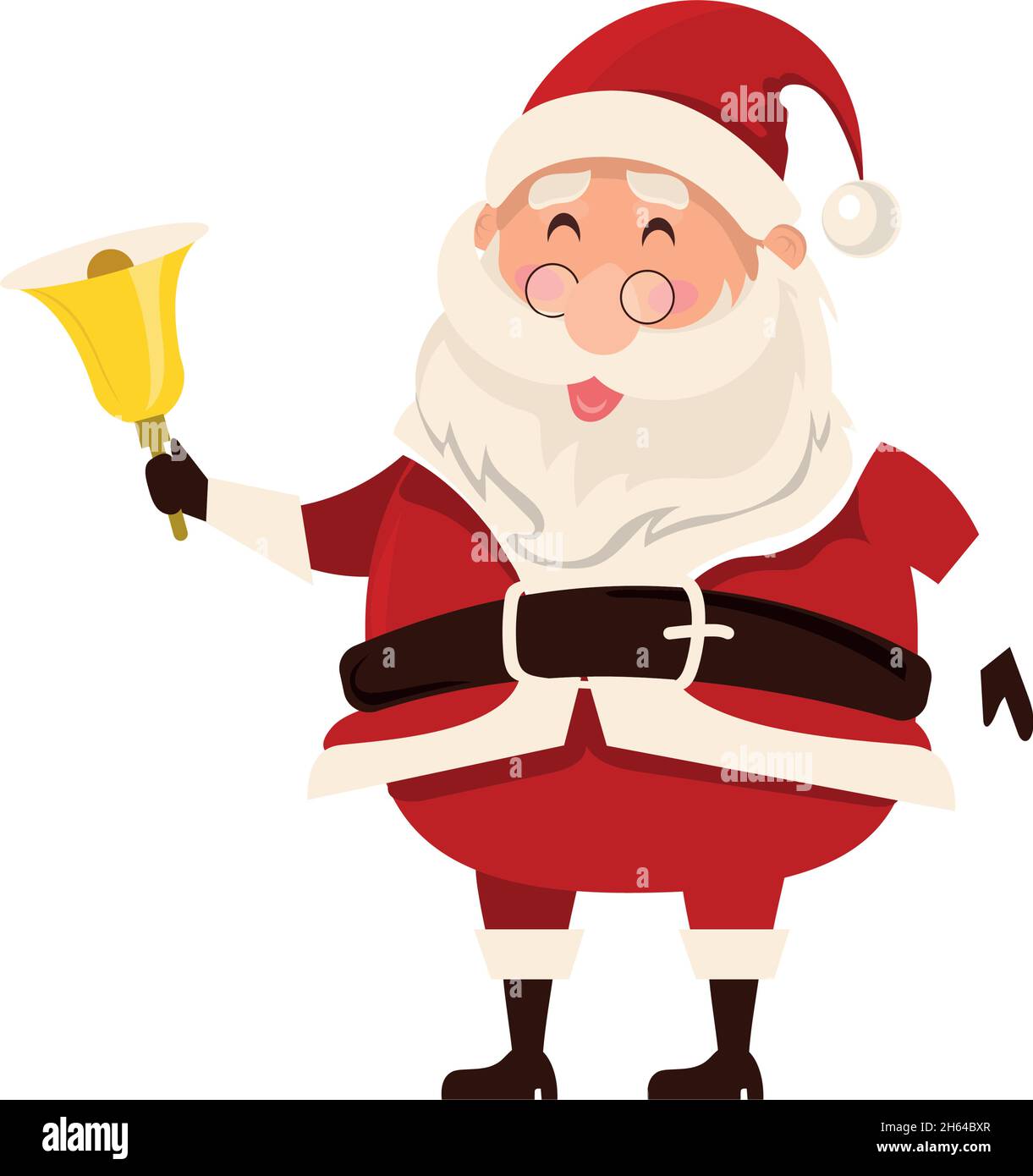santa claus with bell Stock Vector Image & Art - Alamy