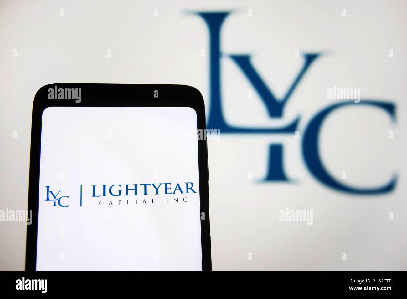 Ukraine. 12th Nov, 2021. In this photo illustration, Lightyear Capital ...