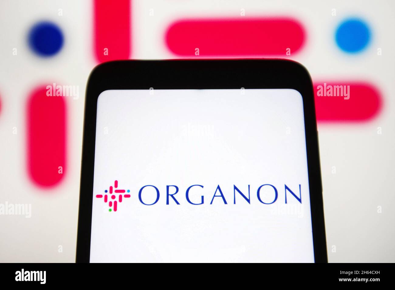 In this photo illustration, Organon & Co. logo of a pharmaceutical ...