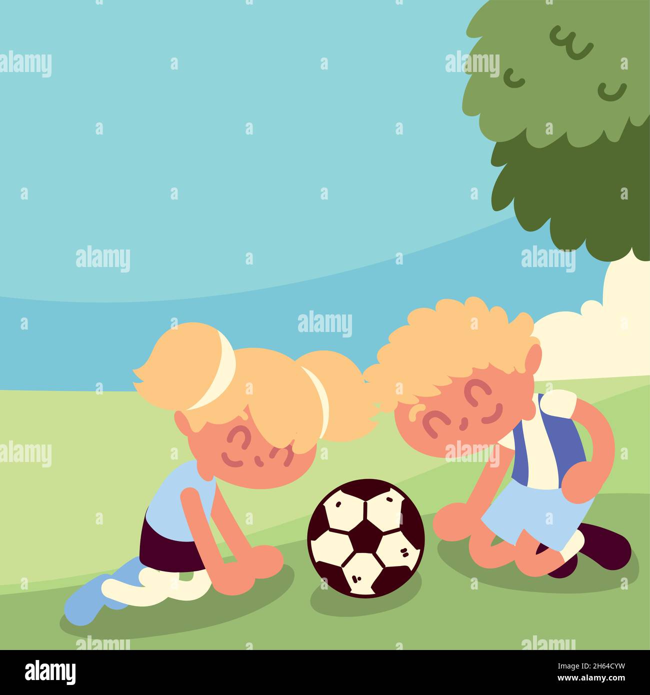 Kids playing with ball Stock Vector Image & Art - Alamy
