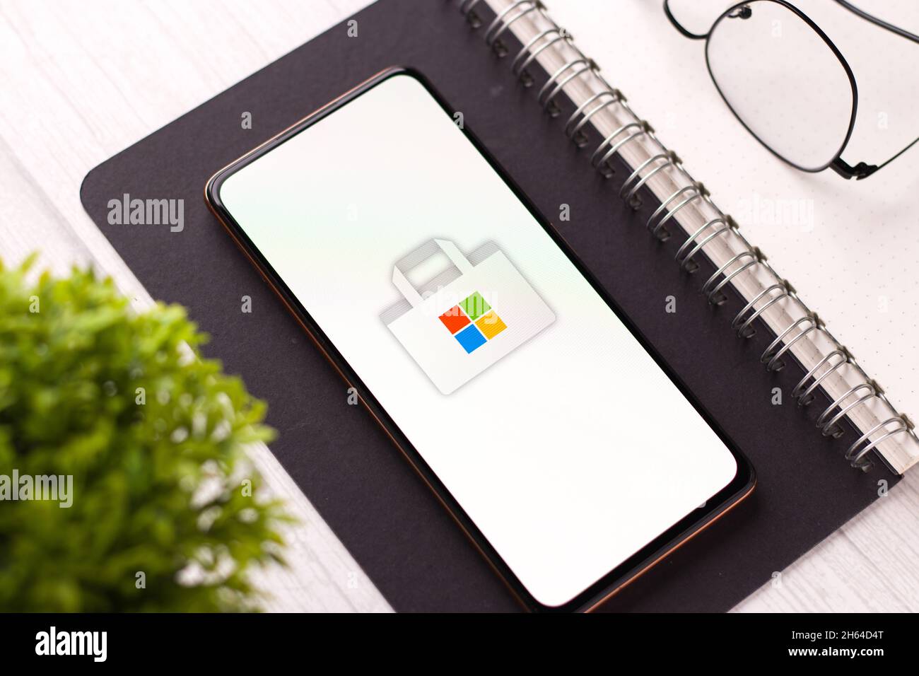 West Bangal, India - November 11, 2021 : Microsoft store logo on phone ...