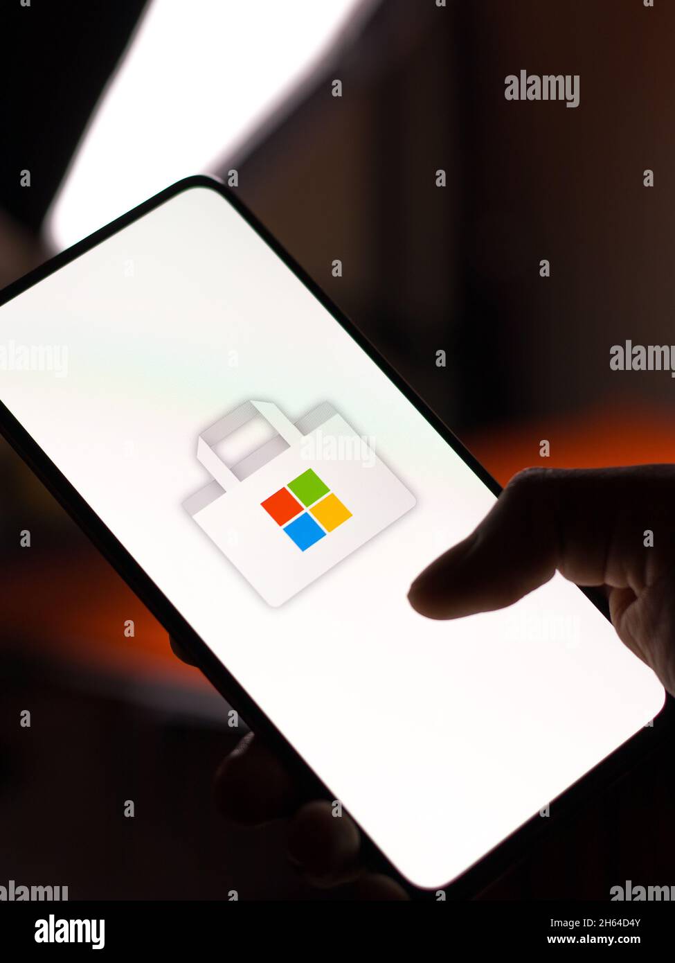 West Bangal, India - November 11, 2021 : Microsoft store logo on phone ...