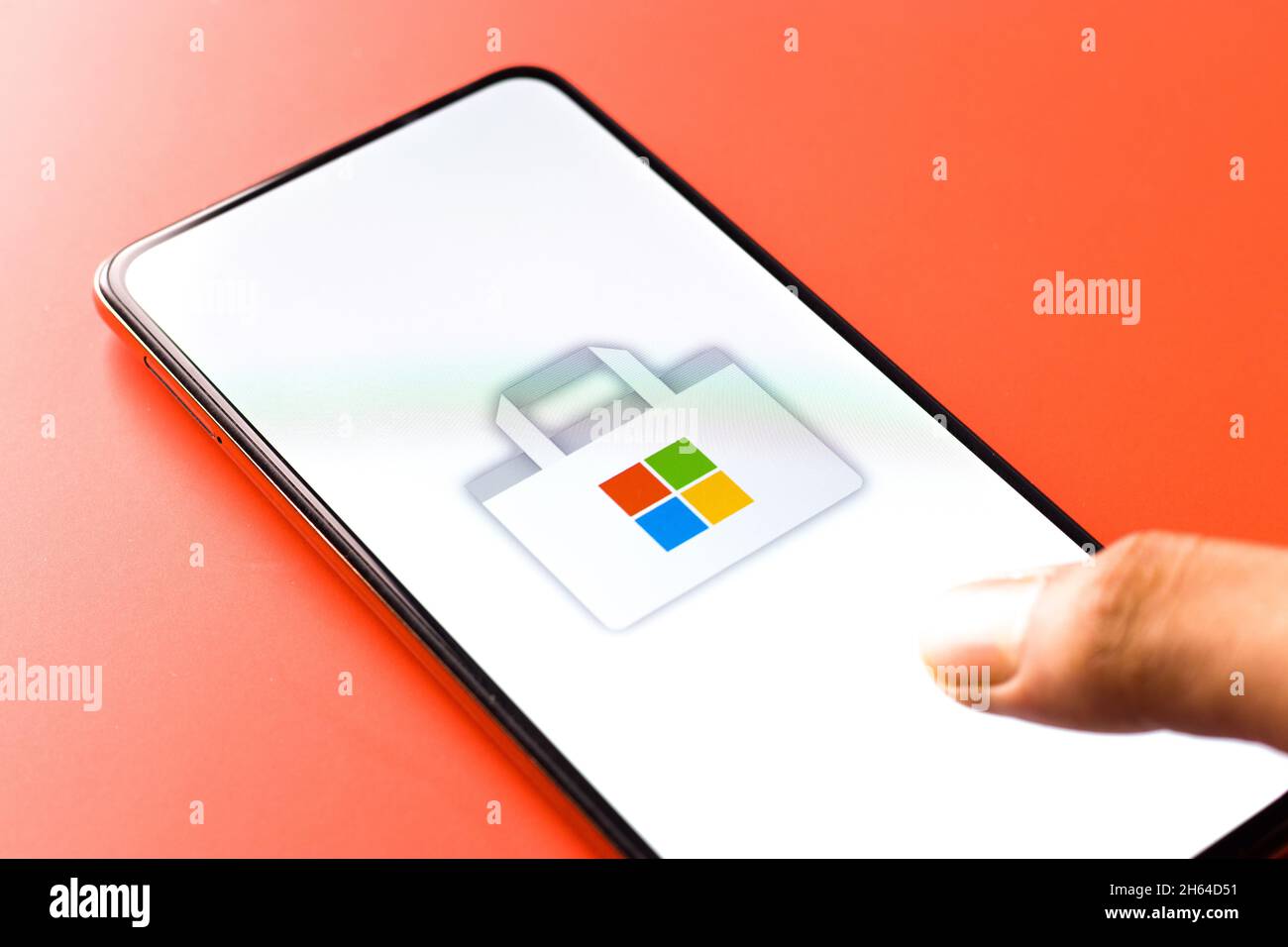 West Bangal, India - November 11, 2021 : Microsoft store logo on phone ...