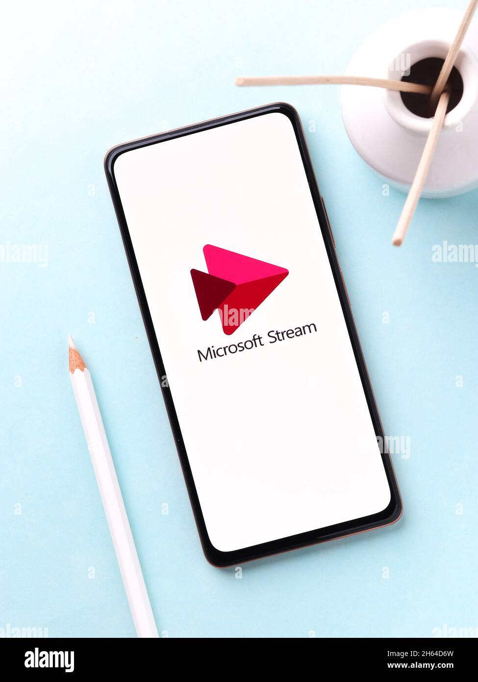 West Bangal, India - November 11, 2021 : Microsoft Stream logo on phone ...