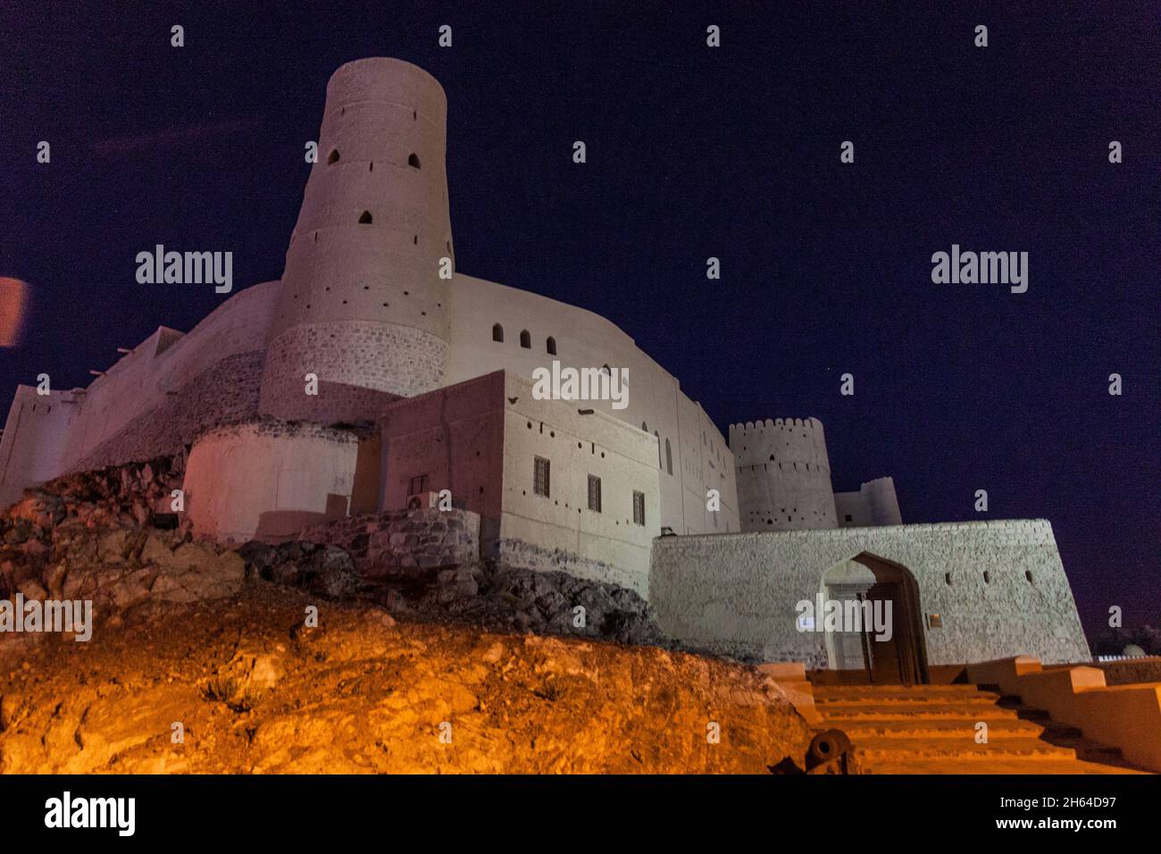 Night view of Bahla Fort, Oman Stock Photo - Alamy