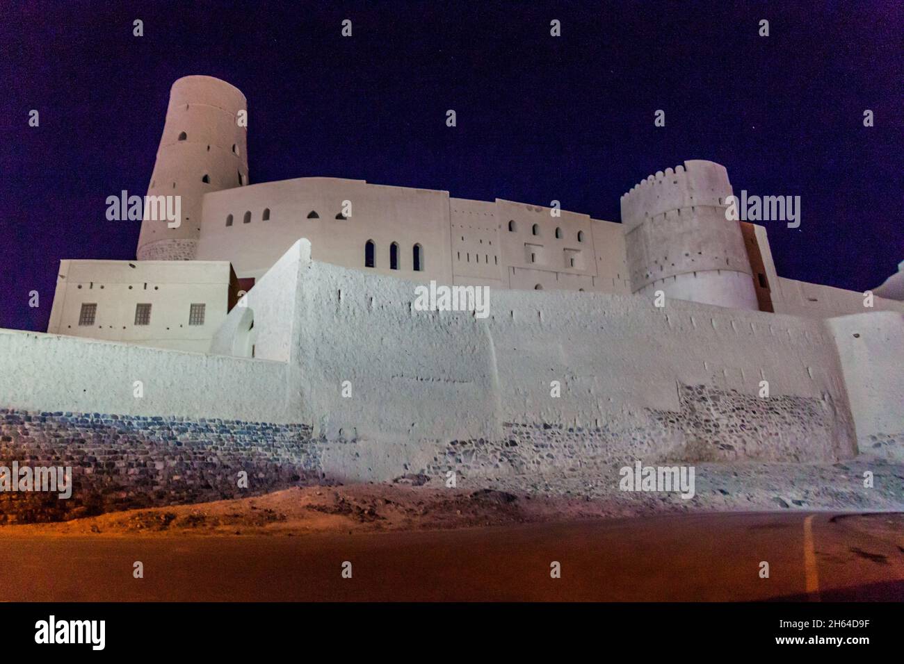 Night view of Bahla Fort, Oman Stock Photo - Alamy