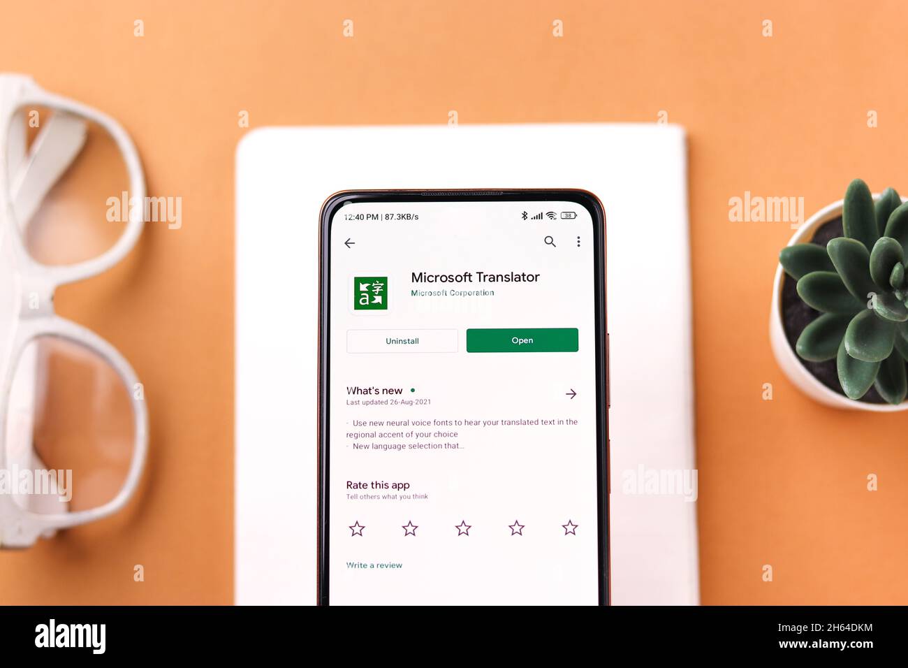 West Bangal, India - November 11, 2021 : Microsoft translator logo on ...