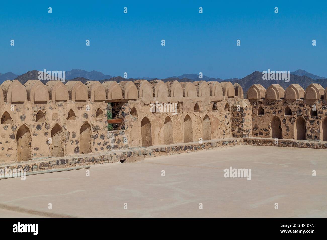 Ramparts of Jabrin Castle, Oman Stock Photo - Alamy