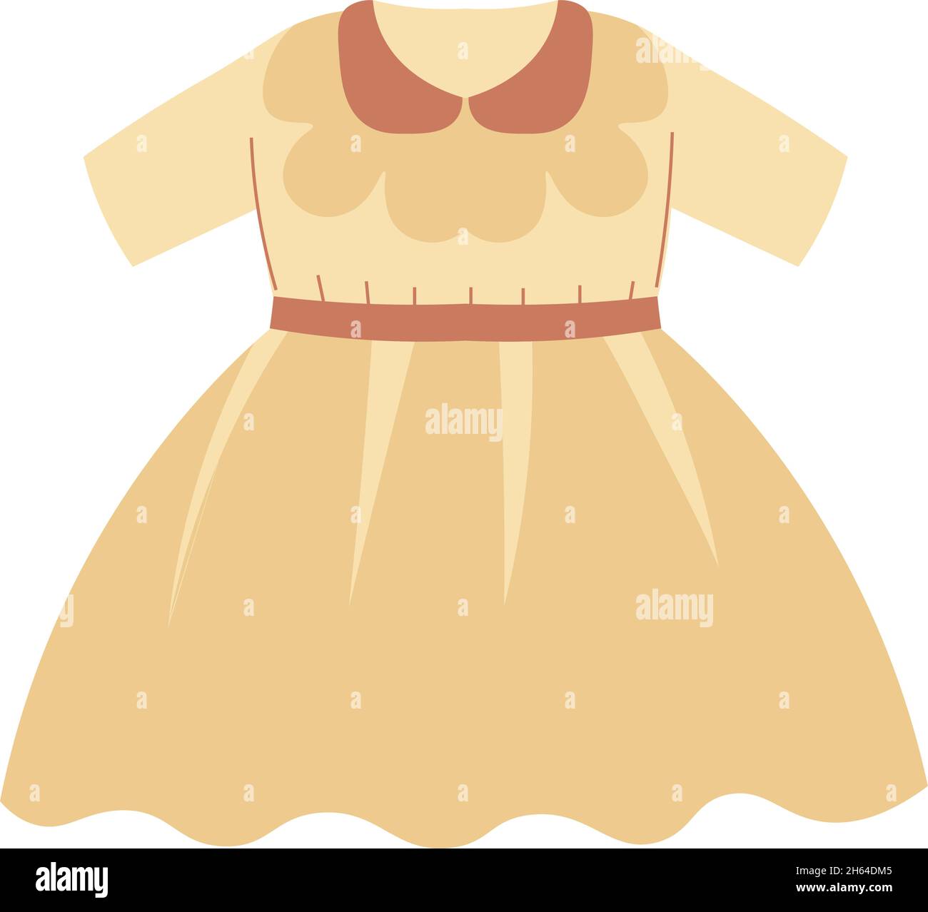 Child dress with belt and collar, clothes shop Stock Vector Image & Art ...