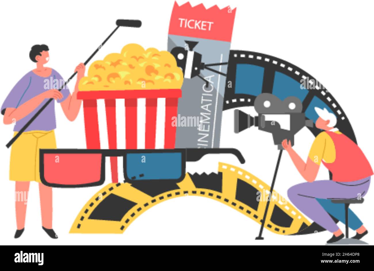 Cinematography and filmmaking industry workers Stock Vector Image & Art ...